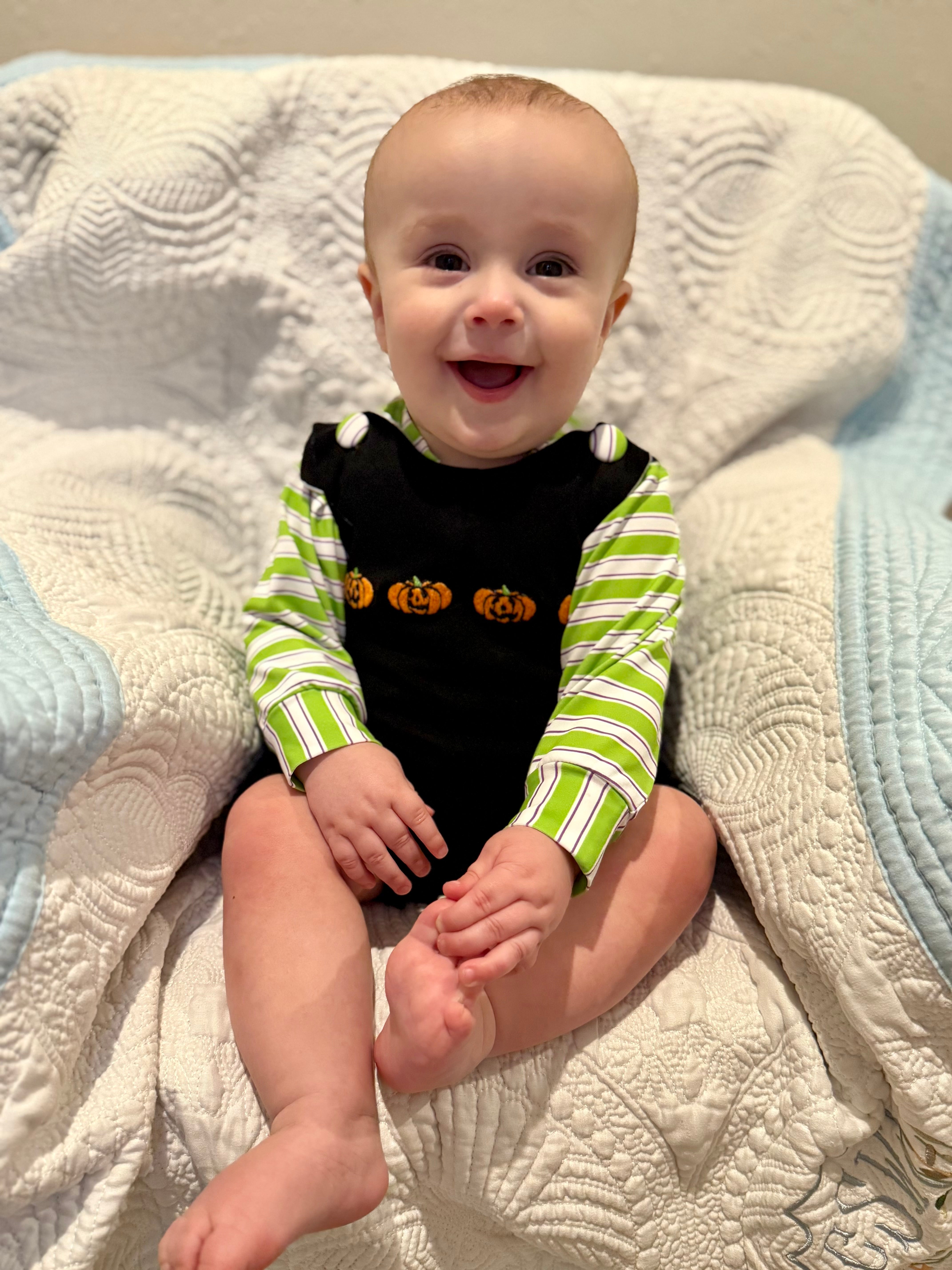 RTS: SILLY JACK-O-LATERN JON JON – Oaky Rose Smocking Co